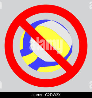 No Volleyball Ban Stock Photo - Alamy