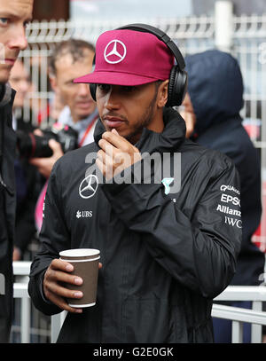Mercedes' Lewis Hamilton before the 2016 British Grand Prix at ...