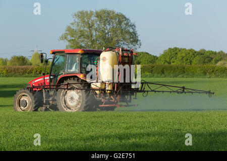 Case 105 JXU Tractor Spraying UK Stock Photo - Alamy