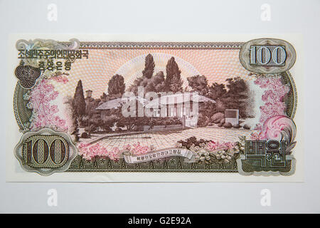 North Korean currency (100 Won) from the 1940s on display in the Royal ...