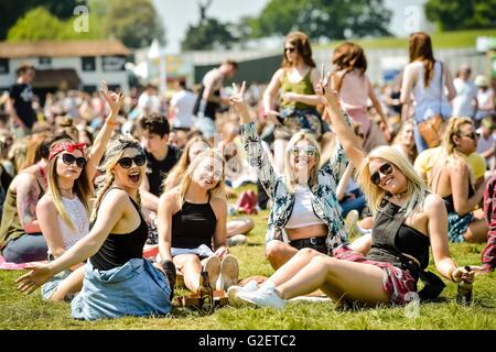 Faces in the crowd during BBC Radio 1's Big Weekend at Powderham Castle ...
