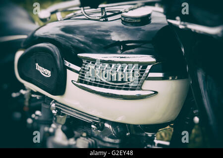 triumph tiger 110 motorcycle tank rack Stock Photo - Alamy