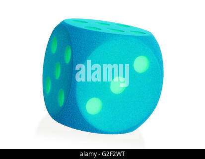 Large blue foam die isolated - 3 Stock Photo - Alamy