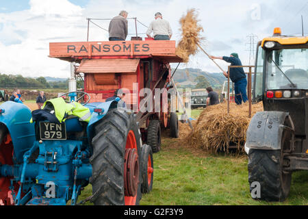 Ransomes Threshing Machine at a vintage vehicle and steam rally in ...