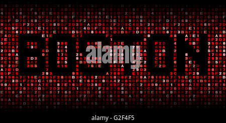 Boston text on hex code illustration Stock Photo - Alamy