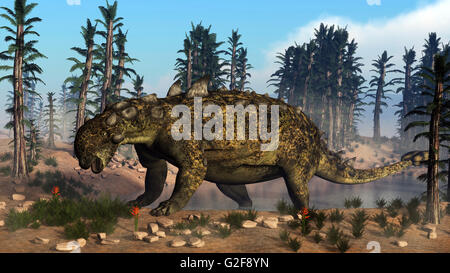 Euoplocephalus tutus, a prehistoric era dinosaur from the Late ...
