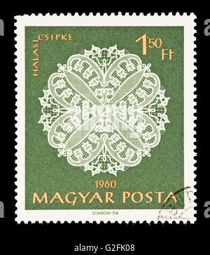 Hungary Postage Stamp - Halas Lace Stock Photo - Alamy