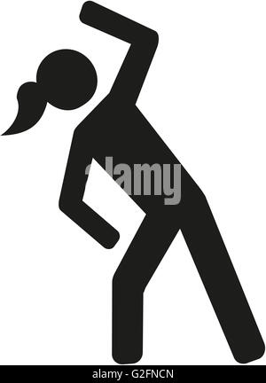 person stretching pictogram icon Stock Vector Art & Illustration ...