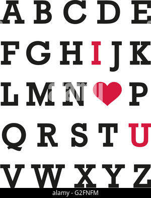 Alphabet All My Love Stock Photo - Alamy