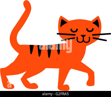 Red cartoon cat Stock Photo - Alamy