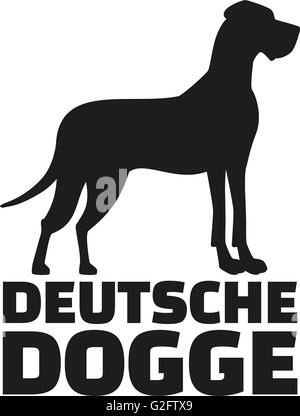 Great Dane dog breed, Deutsche Dogge, German Mastiff, illustration from ...