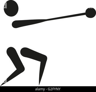 Hammer throw pictogram Stock Photo - Alamy