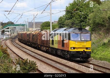 Colas rail class 60 diesel electric locomotive passing gates on Stock ...