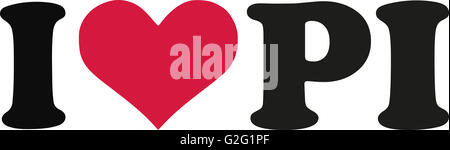 I love math with pi sign Stock Photo - Alamy