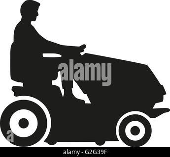 Driving lawn mower evolution Stock Photo - Alamy