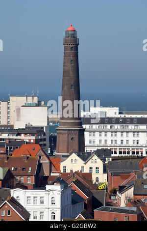 Lighthouse Borkum Grosser Light or Borkum Neuer Light in the centre of ...