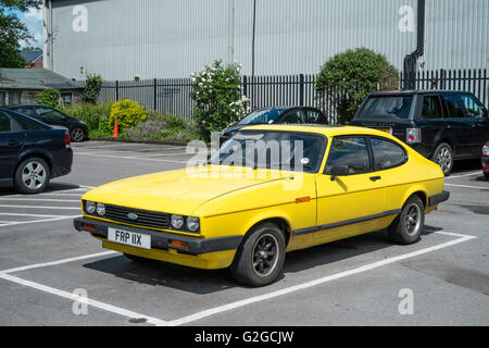 Yellow Ford capri Stock Photo - Alamy