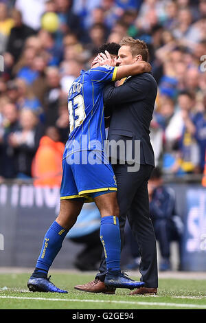 AFC Wimbledon's manager Neal Ardley Stock Photo - Alamy