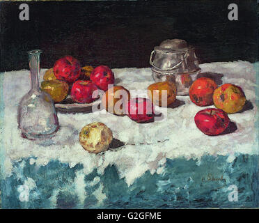 Carl Schuch, Still Life with Apples, painting in oil on canvas, 1889 ...