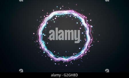 glowing particle ring, abstract background Stock Photo - Alamy