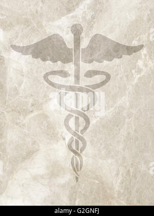 Caduceus medical symbol with the two snakes becoming a human DNA double ...