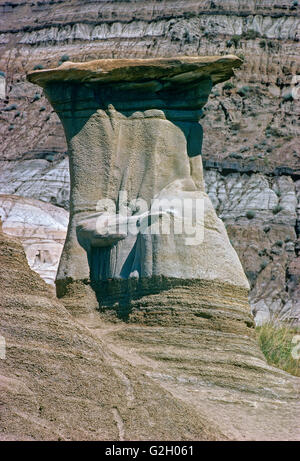 Hoodoos in the Canadian Badlands in Alberta, Canada. East of Drumheller ...