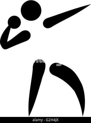 Shot put pictogram Stock Photo - Alamy
