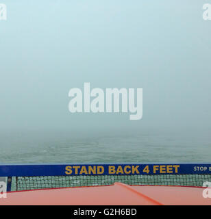 Limited Sight Distance sign on a road with trees and trailers Stock ...