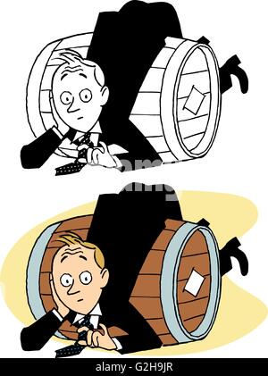 Over a Barrel Stock Vector Image & Art - Alamy