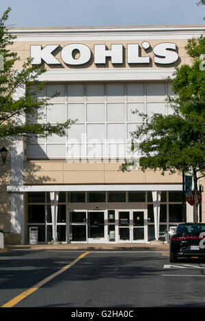 A logo sign outside of a Kohl's retail store in Ellicott City, Maryland ...