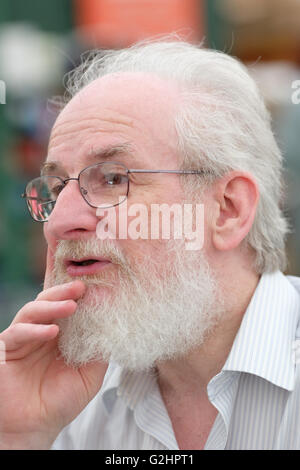 David Crystal professor of language and author speaking at the Hay ...