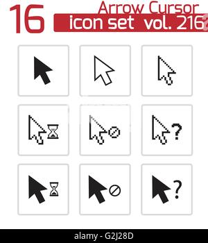 3D mouse cursors set isolated on white background. Vector realistic ...