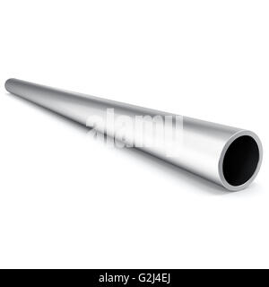 Metal industrial pipe corner isolated on white background - 3d render ...