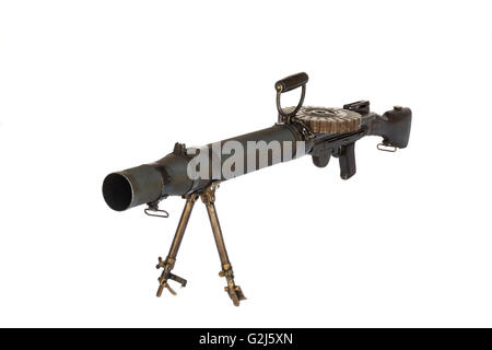 modern us army machine gun isolated on white Stock Photo - Alamy