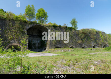 Remains of the historic Cyfarthfa Iron Works, Merthyr Tydfil, South ...