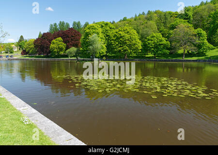 The Lake, Cyfarthfa Castle former home of the Crawshay family, Merthyr ...