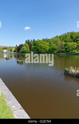 The Lake, Cyfarthfa Castle former home of the Crawshay family, Merthyr ...