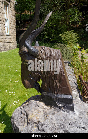 Cast Iron Goats heads, Cyfarthfa Castle former home of the Crawshay ...
