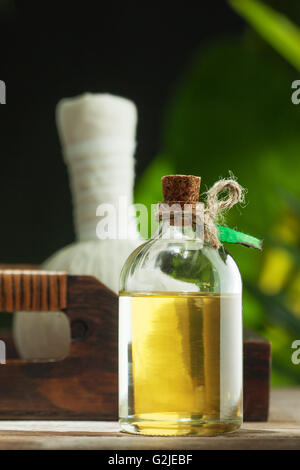 Relax and spa theme. Coconut, coconut oil, milk, candles, towel ...