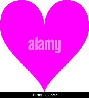 Simple pink heart, isolated over a white background Stock Vector Image ...