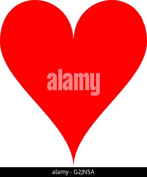 Simple red heart, isolated over a white background Stock Vector Image ...