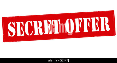 Rubber stamp with text secret offer inside, vector illustration Stock ...