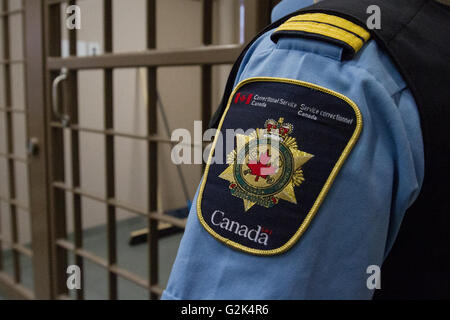 A correctional officer at Collins bay penitentiary in Kingston Ont., on ...
