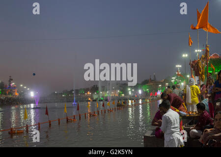 Shipra Ghat at Shipra River, Ujjain, Madhya Pradesh, India Stock Photo ...