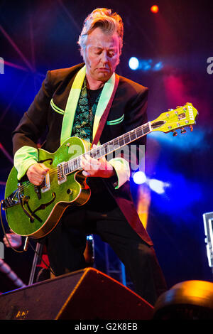 Singer, songwriter and guitarist Brian Setzer of the rockabilly band ...