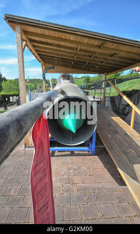 The air intake of the Mig-21 fighter Stock Photo - Alamy