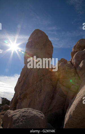 low angle view of a geological formation in arches national park in the ...