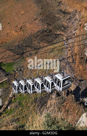 volcanic land in europe santorini greece sky and mediterranean sea ...