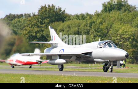 Jordan Air Force Hawker Hunter fighter jet on display in the Hatzerim ...