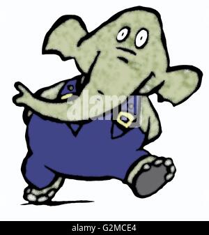 Full frontal elephant Stock Photo - Alamy